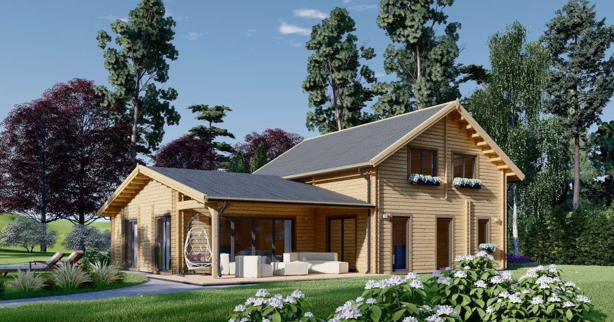 Case in legno classiche di forme e dimensioni diverse